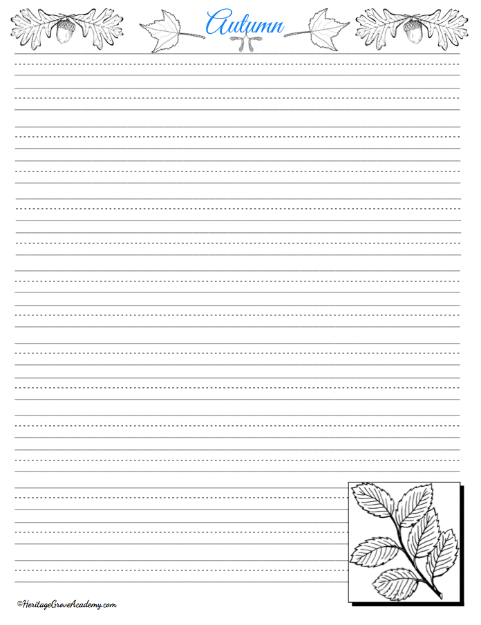 Autumn Art, Copywork, and Handwriting Poetry Book – Heritage Grove Academy