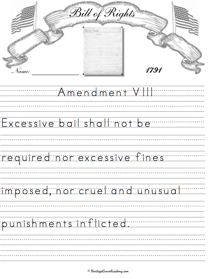 History Handwriting Copywork – Cursive and Manuscript – Heritage Grove ...